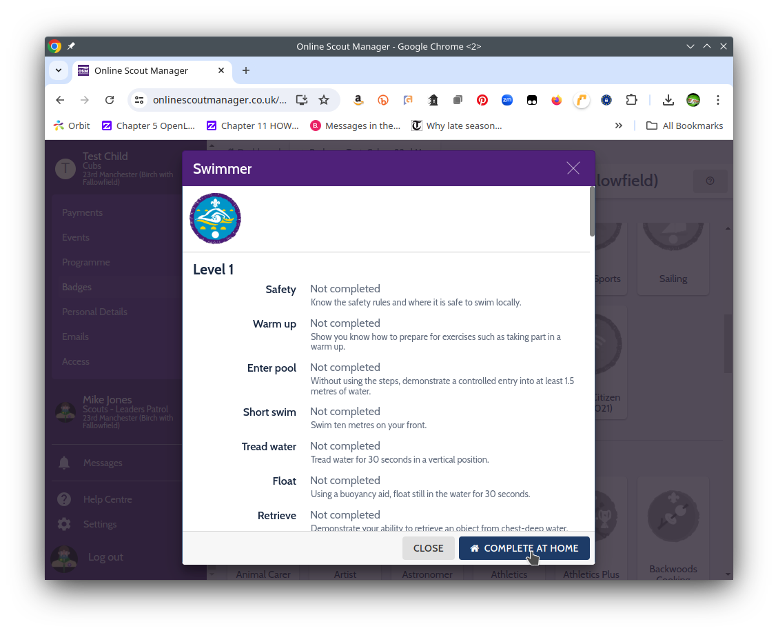 Activity Badges and Challenge Awards - 23rd Manchester Scout Group
